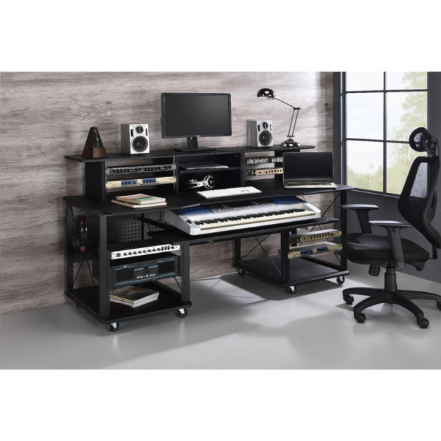 Large Desk, Multipurpose Design With Open Compartments & Grommets ...