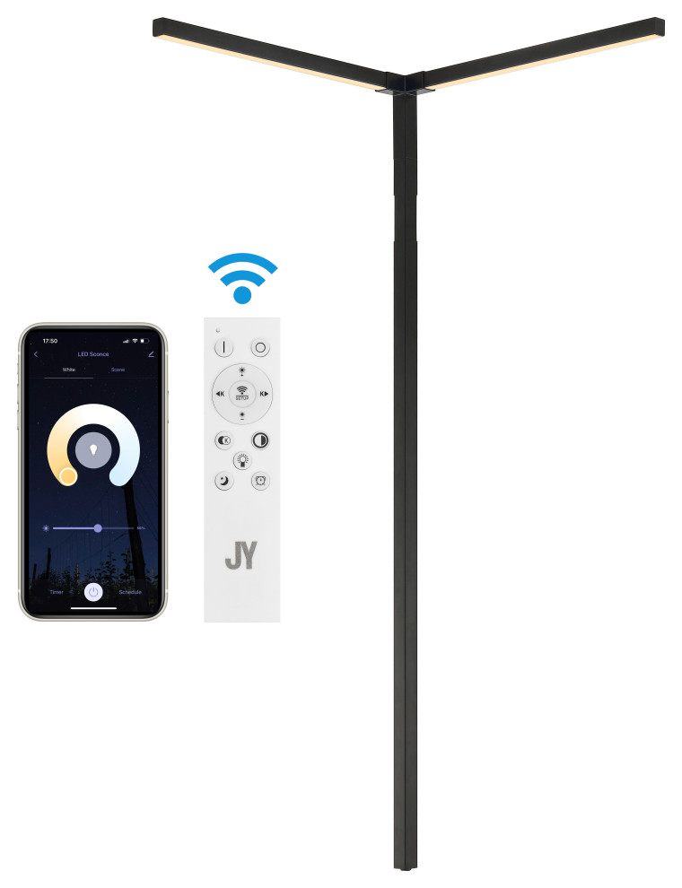 2-Light Modern Minimalist Iron Integrated Plug-In LED Sconce for ...