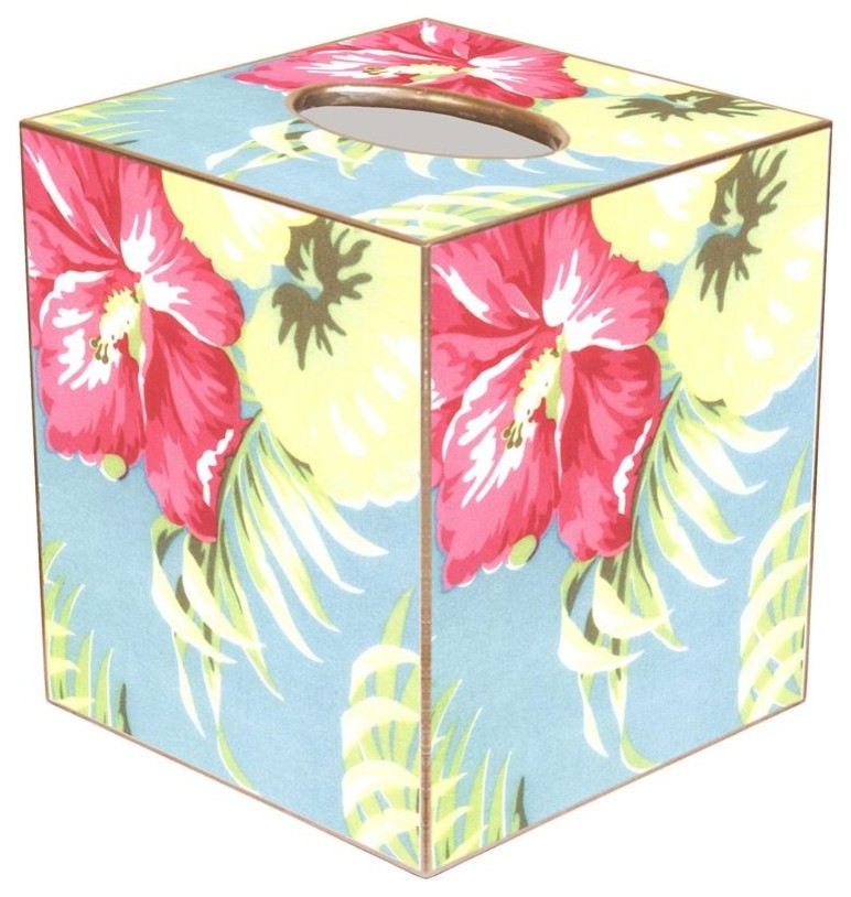 TB1233 - Hawaiian Floral Tissue Box Cover - Tropical - Tissue Box ...