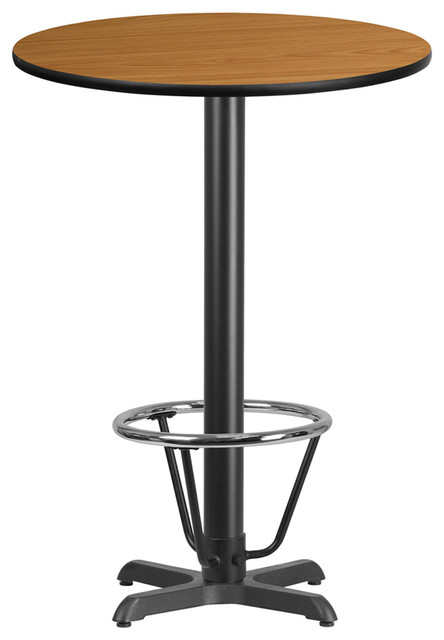 30" Round Natural Laminate Table, X-Base - Contemporary - Dining Tables ...