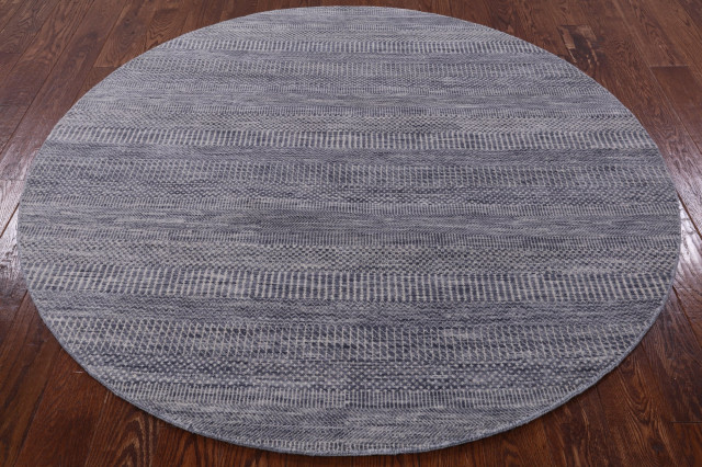 6' Round Wool & Silk Savannah Gabbeh Rug - Q4038, 5' 10" X 5' 10 ...