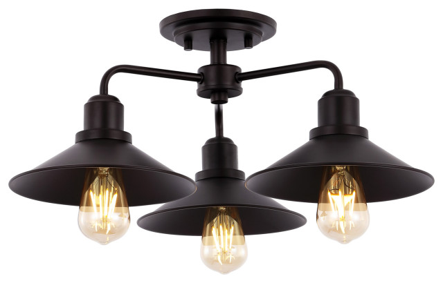JONATHAN Y Lighting JYL7498 Calvin 3 Light 19"W LED Semi-Flush ...