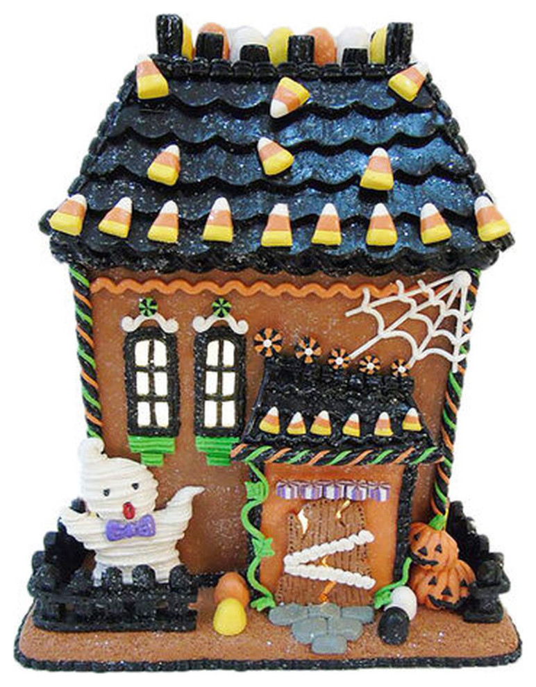 December Diamonds Halloween Carnival 10" Led Candy Corn Haunted House ...