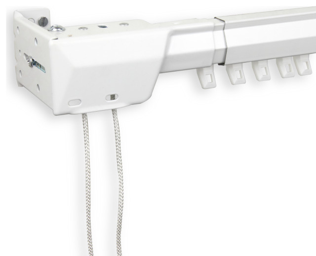 Heavy Duty Traverse Rod, One Way Cord Left, 66-120" - Contemporary ...
