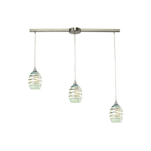 Vines 3-Light Linear Pendant Fixture - Contemporary - Pendant Lighting ...