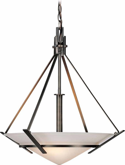 Volume Lighting Architectural 3-Light Black Brushed Nickel Pendant ...