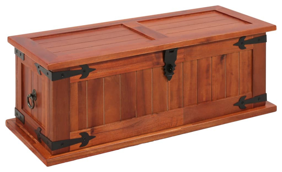 vidaXL Solid Acacia Wood Storage Chest 23.6" Storage Box Truck Wooden ...