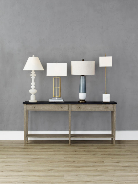 Thompson White Console Lamp - Contemporary - Table Lamps - by ...