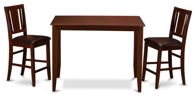 3-Piece Counter Table Set, Counter Table, 2 Counter Chairs ...