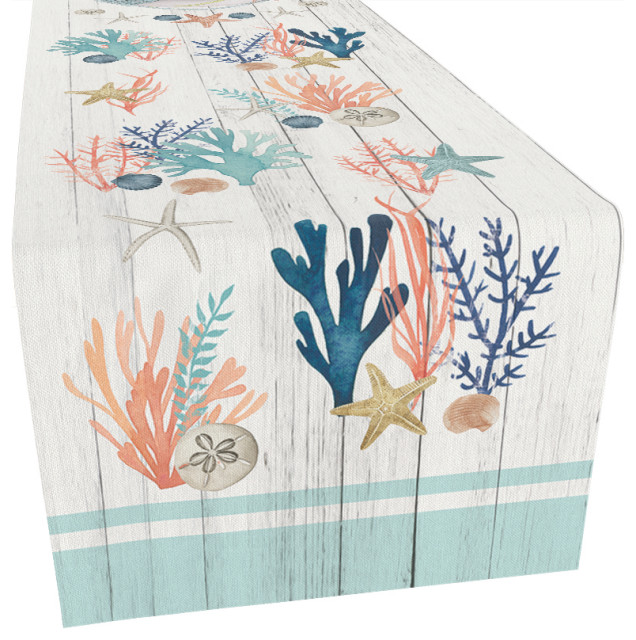 Coastal Reef 13x90 Runner - Beach Style - Table Runners - by Laural ...