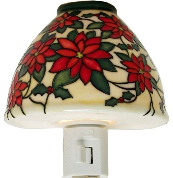 Translucent Porcelain Poinsettia Night Light - Traditional - Night-lights - by Imtinanz, LLC | Houzz