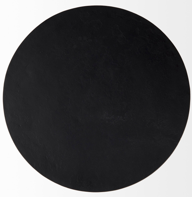 Timothy Black Iron Round Side Table - Industrial - Side Tables And End ...