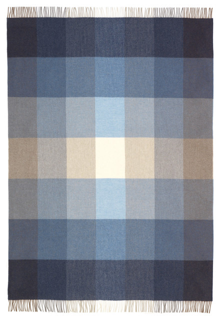 Blue Check Throw - Contemporary - Throws - by Room With a Soul | Houzz