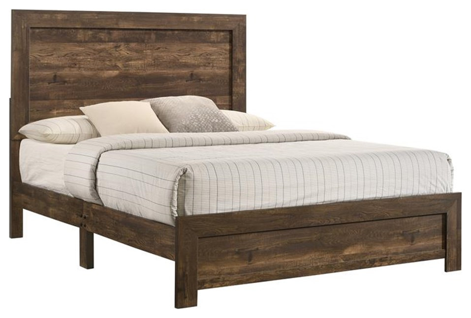 Bowery Hill Farmhouse Chipboard with Paper/MDF Wood Full Panel Bed in ...