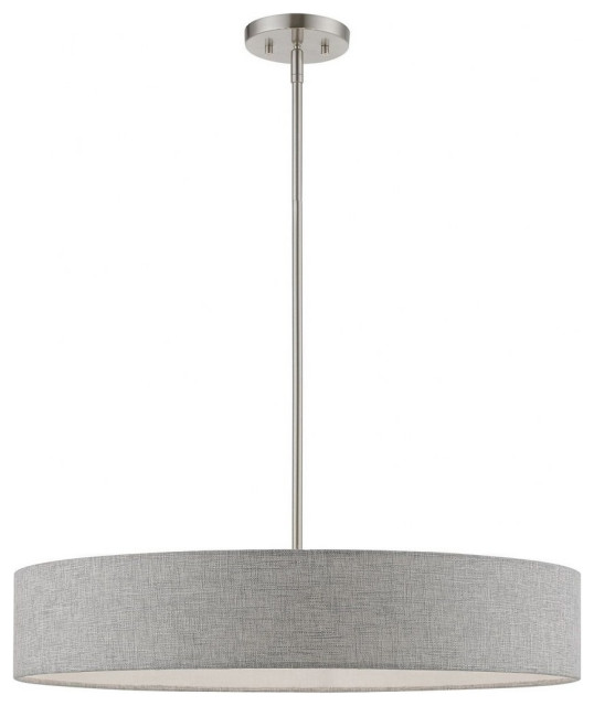 5 Light Large Drum Pendant In Timeless Style-13.5 Inches Tall and 26 ...