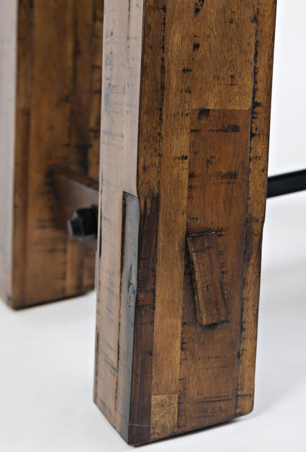 Cannon Vallen Trestle End Table - Rustic - Side Tables And End Tables ...