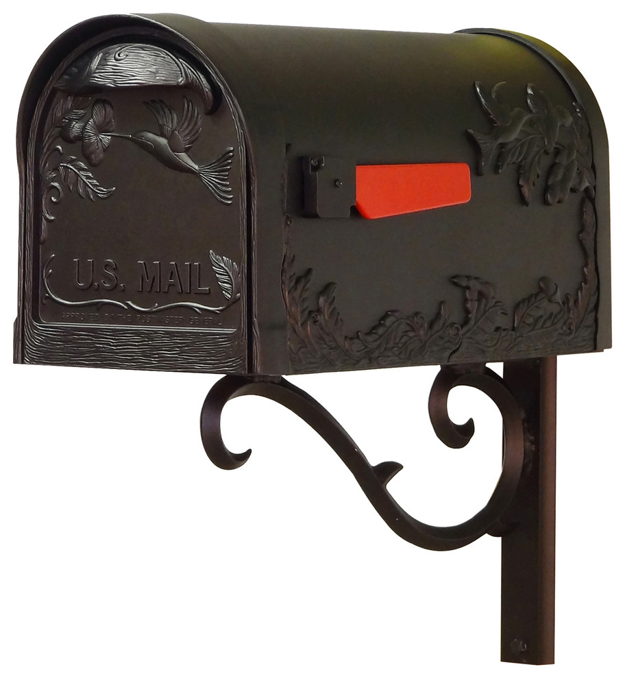 Hummingbird Curbside Mailbox With Sorrento Front Single Mailbox ...