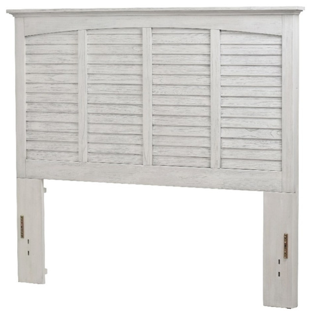 Sea Wind Florida Surfside Coastal Wood King Headboard in White ...