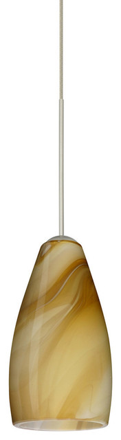 Karli 1 Light Pendant Lighting, Satin Nickel - Contemporary - Pendant ...