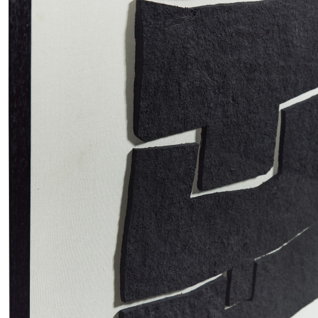 Puzzle Piece Paper Mache Wall Art in Glass Wooden Frame - Contemporary ...