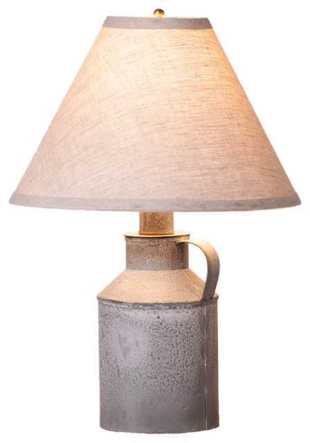 Jug Lamp with Ivory Linen Shade - Farmhouse - Table Lamps - by Zeckos ...