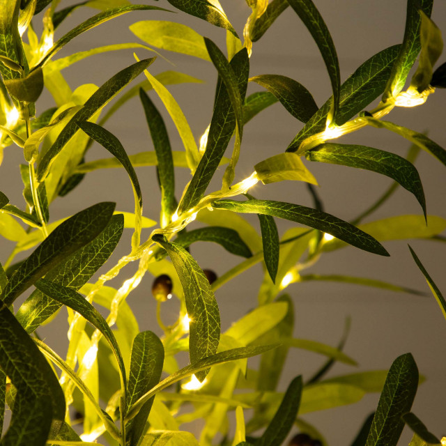 6ft. Lighted Artificial Olive Tree With 300 Warm White LED Lights ...