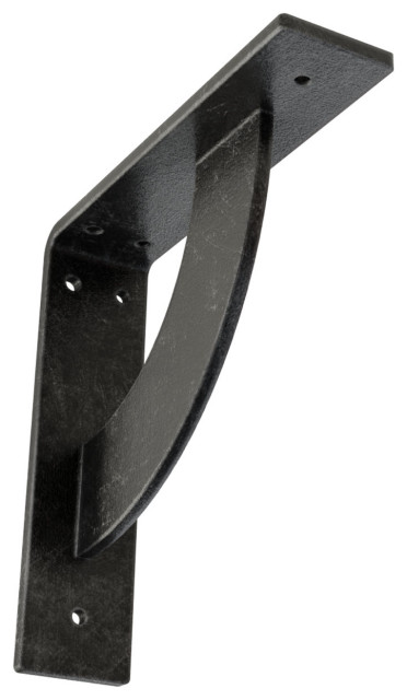 1 1/2"Wx5 1/2"Dx8"H Edwards Wrought Iron Bracket, Single Center Brace ...