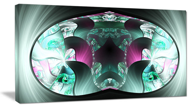 Grey Capsule in Plasma, Abstract Canvas Art Print, 32"x16"x1 ...