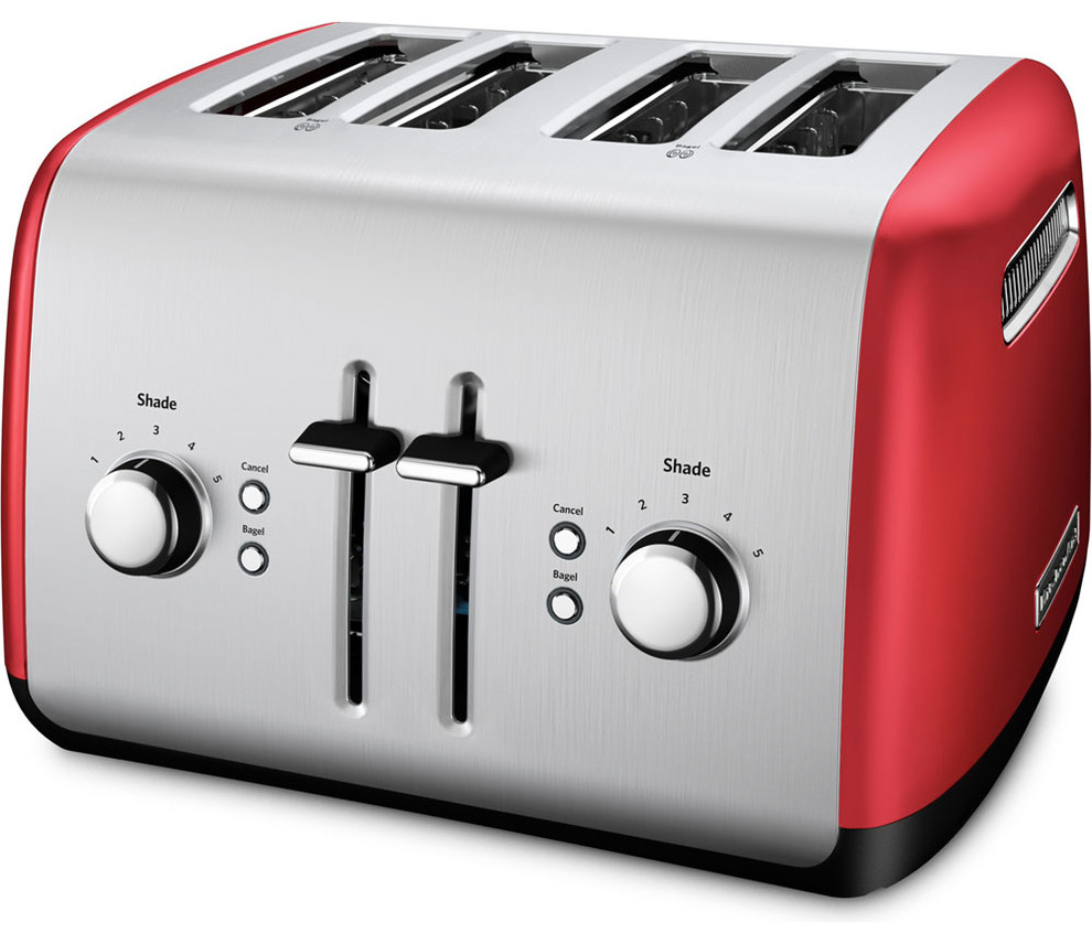 4-Slice Toaster With Illuminated Buttons, Contour Silver - Contemporary ...