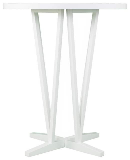 Nantwich White Bar Height Table - Contemporary - Indoor Pub And Bistro ...