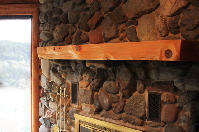 Rustic fireplace mantels : r/Calgary