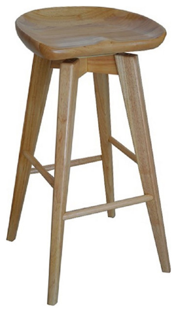 29" Bali Swivel Stool, Natural - Midcentury - Bar Stools And Counter ...