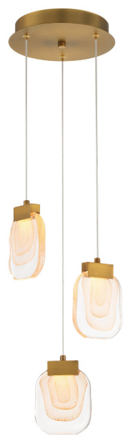 Contemporary Mini-Chandelier, Gold - Contemporary - Chandeliers - by ...