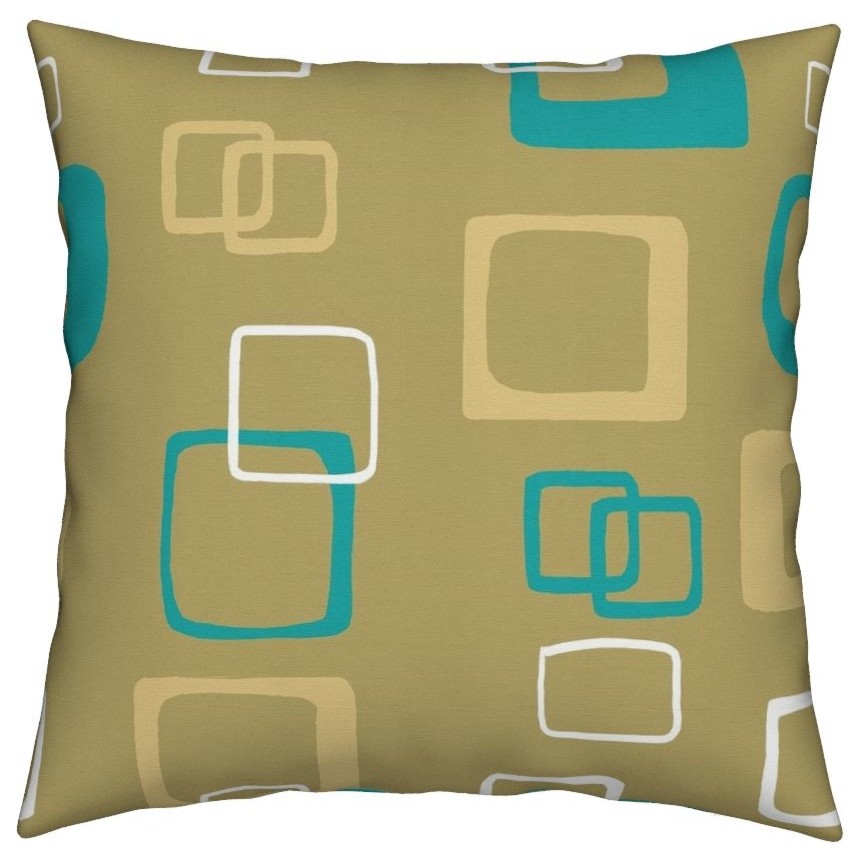Mid Century 1950S 1960S Retro Fifties Throw Pillow - Contemporary ...