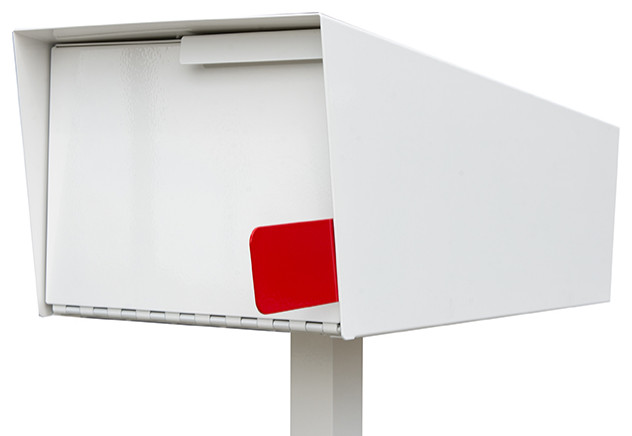 Modern Mailbox | Post Mounted Modern Mailbox | Monochromatic ...