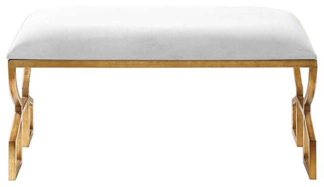 Uttermost Jovie Gold Bench - Contemporary - Upholstered Benches - by ...