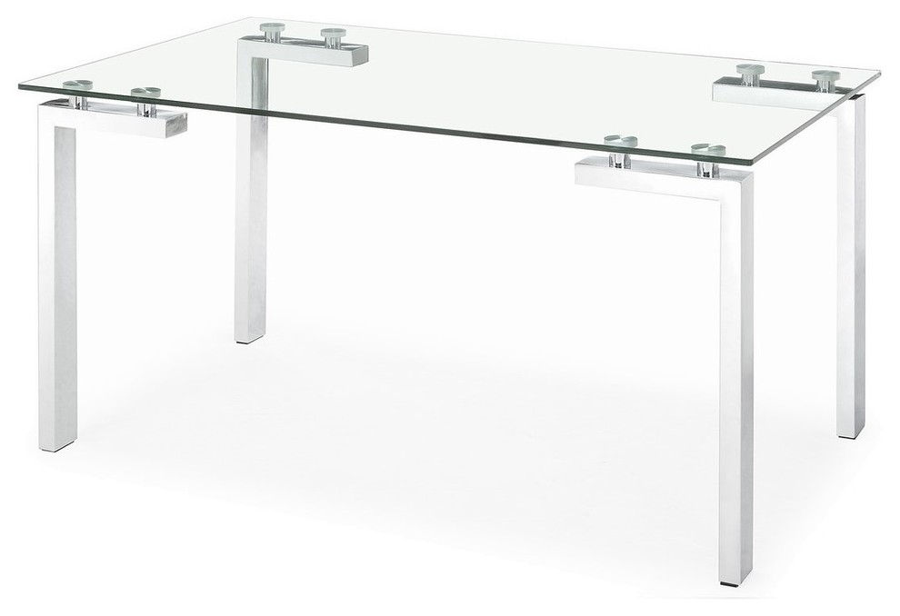 Roca Modern Glass Dining Table Contemporary Dining Tables By Homecraftdecor Houzz
