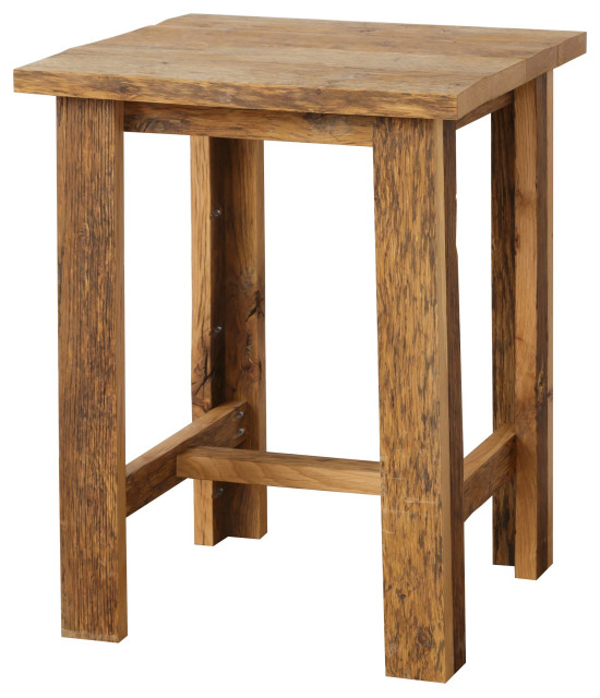 Reclaimed Oak End Table, Natural - Rustic - Side Tables And End Tables ...