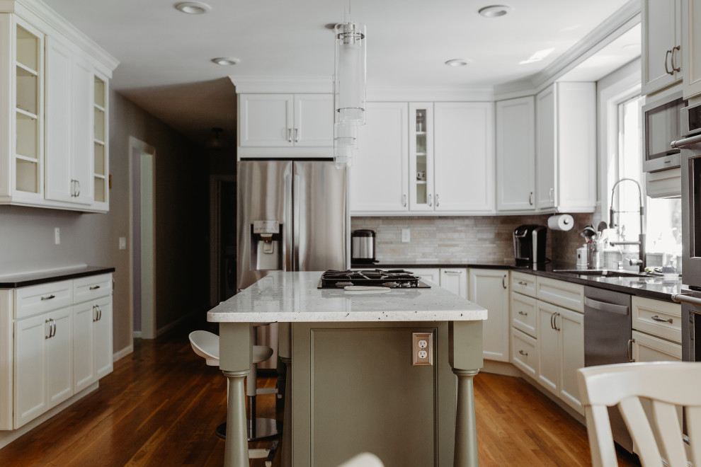 Hint of Green Kitchen Design/Build - Contemporary - Kitchen - Boston ...