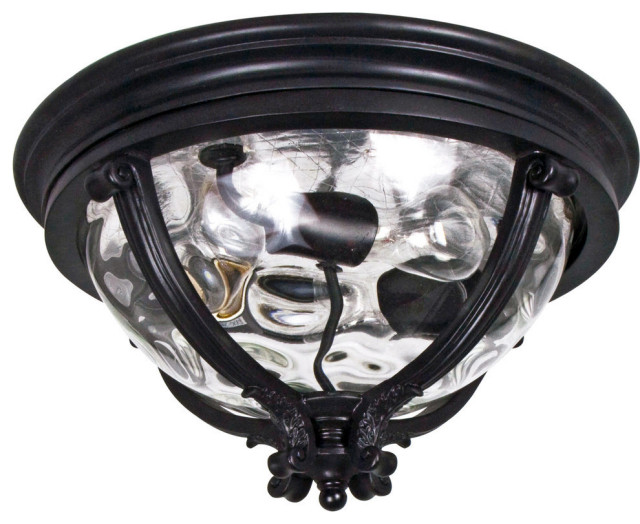 Camden 3-Light Outdoor Ceiling Mount - Traditional - Outdoor Flush ...