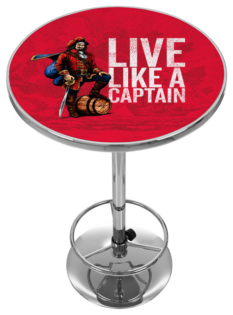 Captain Morgan Chrome Pub Table - Contemporary - Indoor Pub And Bistro ...