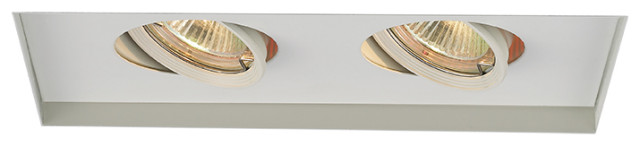 Low Voltage Multiple Two Light Invisible Trim, White - Recessed Trims ...