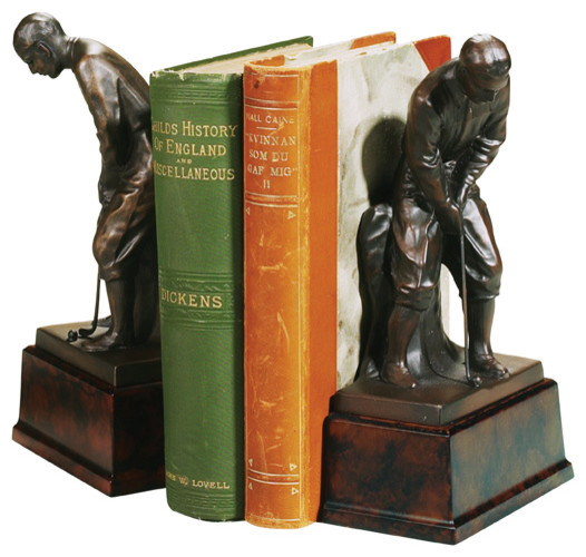 Putting Golfer Bookends - Traditional - Bookends - by Lodgeandcabins ...