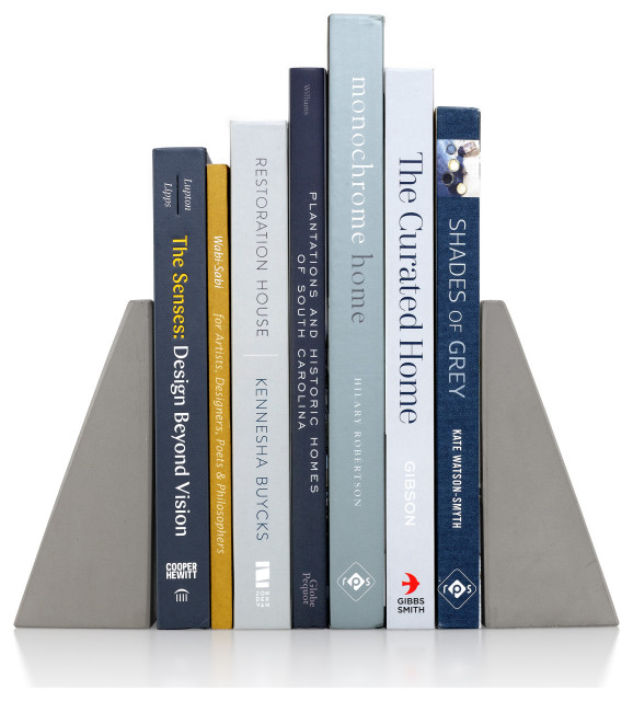 Concrete Book Ends - Contemporary - Bookends - by Port Living Co. LLC ...