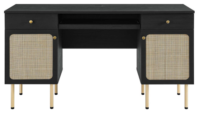 Sierra Rattan Office Desk - Tropical - Desks And Hutches - by Advanced ...