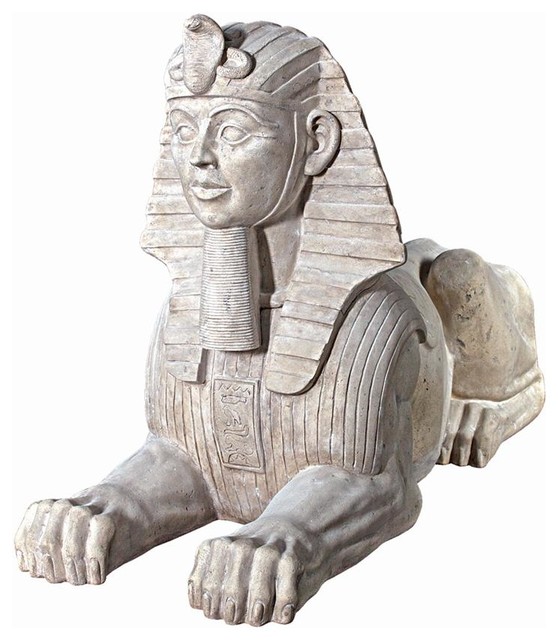 Grande Stone Egyptian Sphinx - Eclectic - Decorative Objects And ...