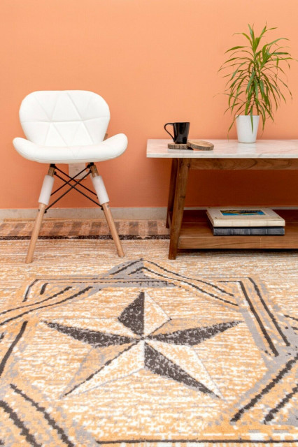 Texas Star Rug - Novelty Lone Star Rug w/ Jute Backing, 7'8"x11 ...