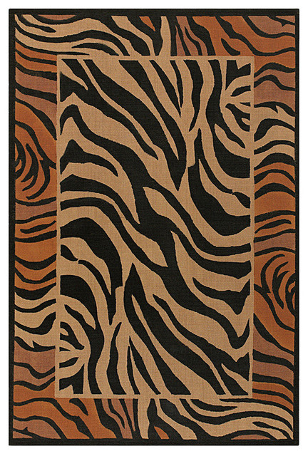 Chandra Safari Saf15003 Rug, Brown/Black/Orange/Tan, 9'x13 ...