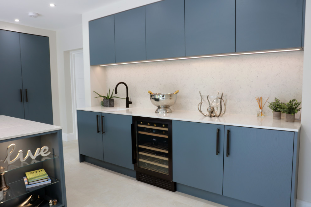 Beautiful in Blue - Kitchen project - Modern - Kitchen - West Midlands ...
