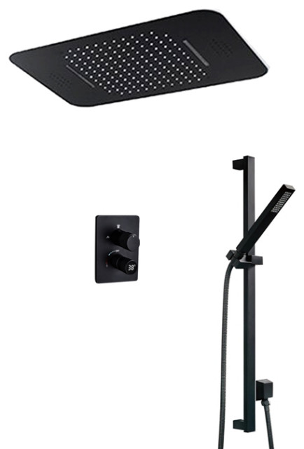 Fontana Remote Controlled 20x14"Led Digital Rainfall Shower System ...